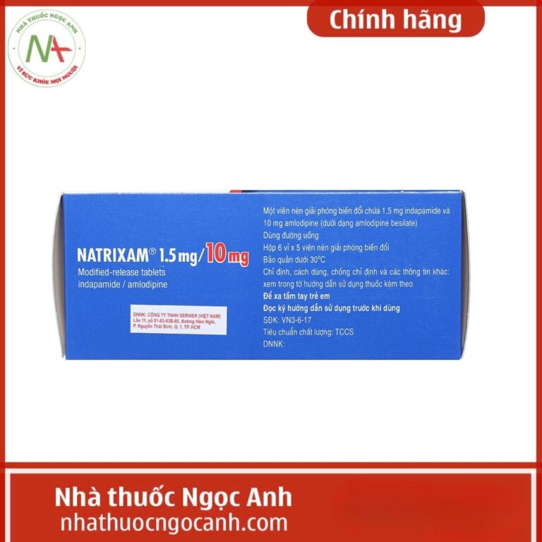 Thuốc Natrixam 1.5mg/10mg (Indapamid, Amlodipin) có tác dụng gì?