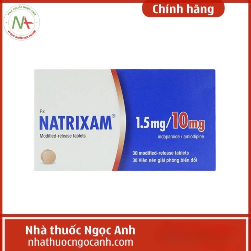 Thuốc Natrixam 1.5mg/10mg (Indapamid, Amlodipin) có tác dụng gì?
