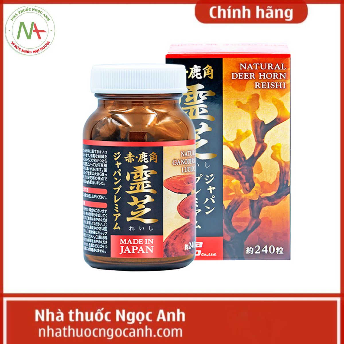 Linh chi sừng hươu đỏ Japan Premium có tác dụng gì, giá bao nhiêu?