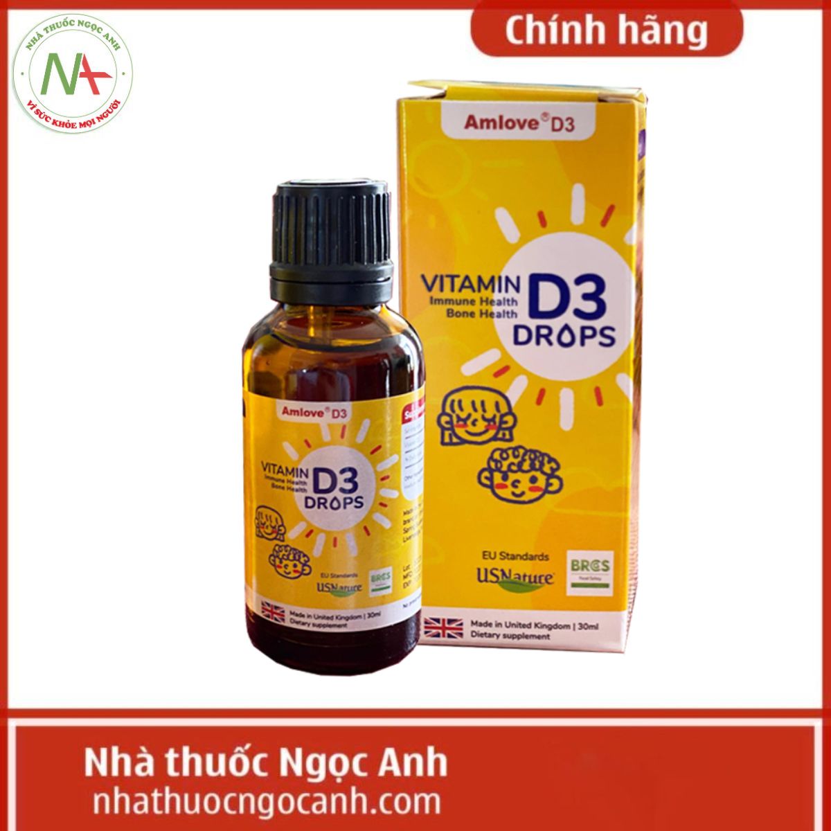 Amlove D3 Vitamin D3 Drops có tác dụng gì, có tốt không, giá bao nhiêu?