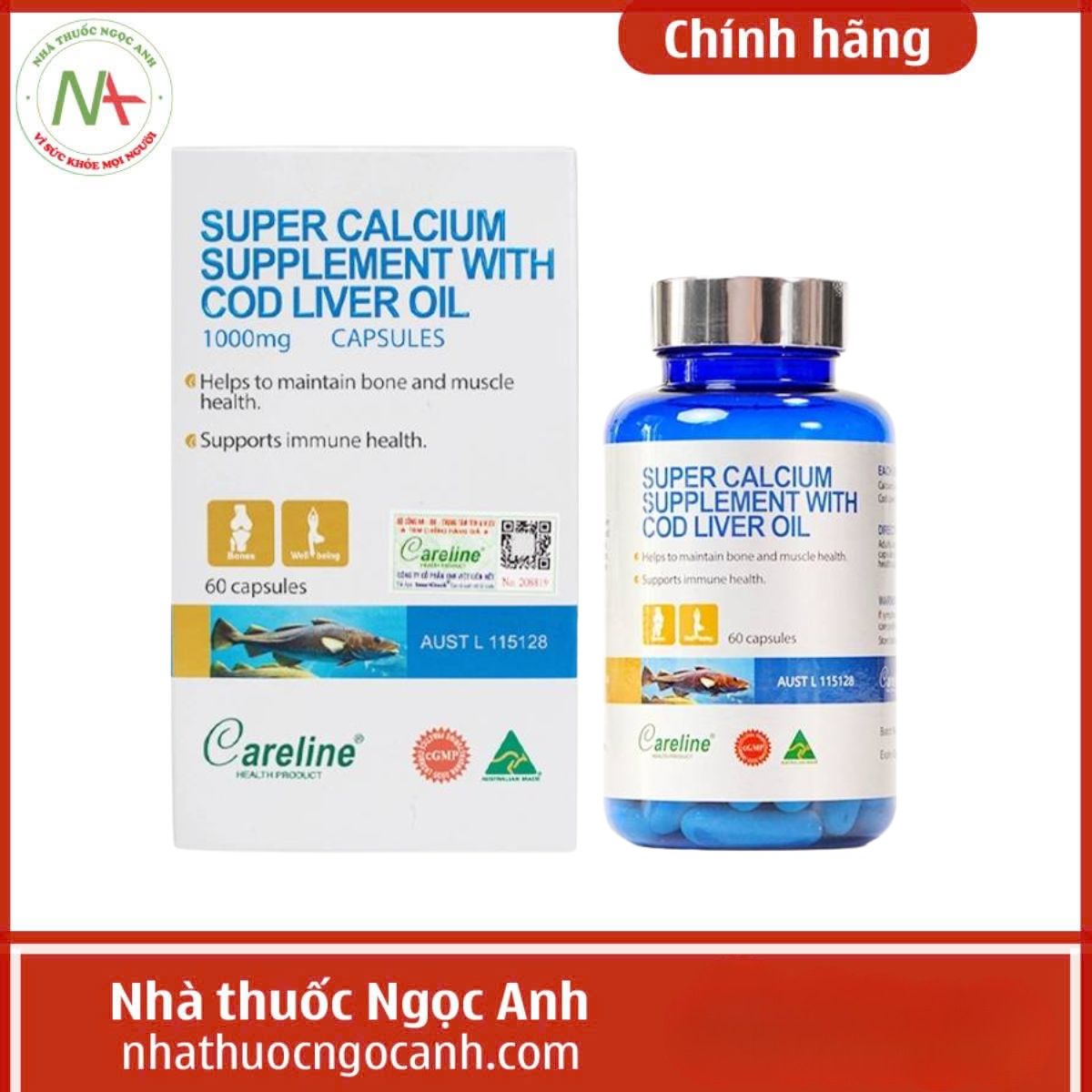 Thuốc Careline Super Calcium Supplement With Cod Liver Oil giá bao nhiêu?