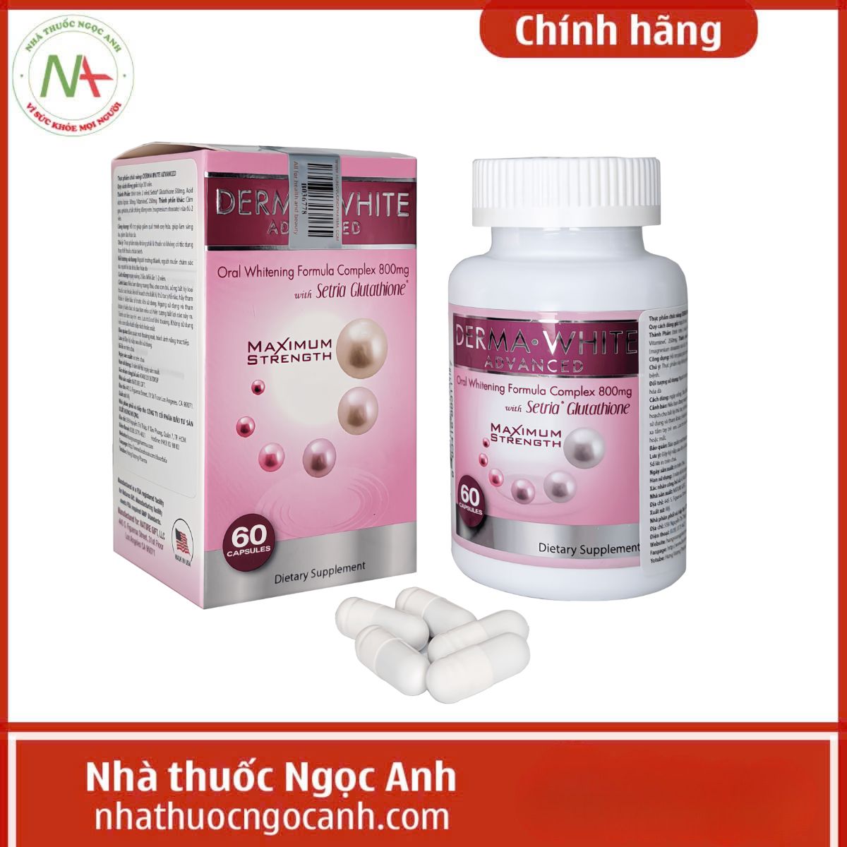Thuốc Derma White Advanced giá bao nhiêu? Mua ở đâu? Có tốt không?