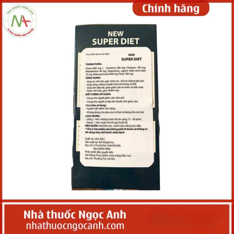 Thuốc New Super Diet giá bao nhiêu? Mua ở đâu? Có tốt không?