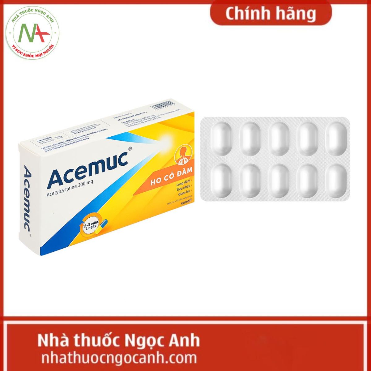 Thuốc Acemuc 200mg (Acetylcystein) có tác dụng gì, có tốt không?