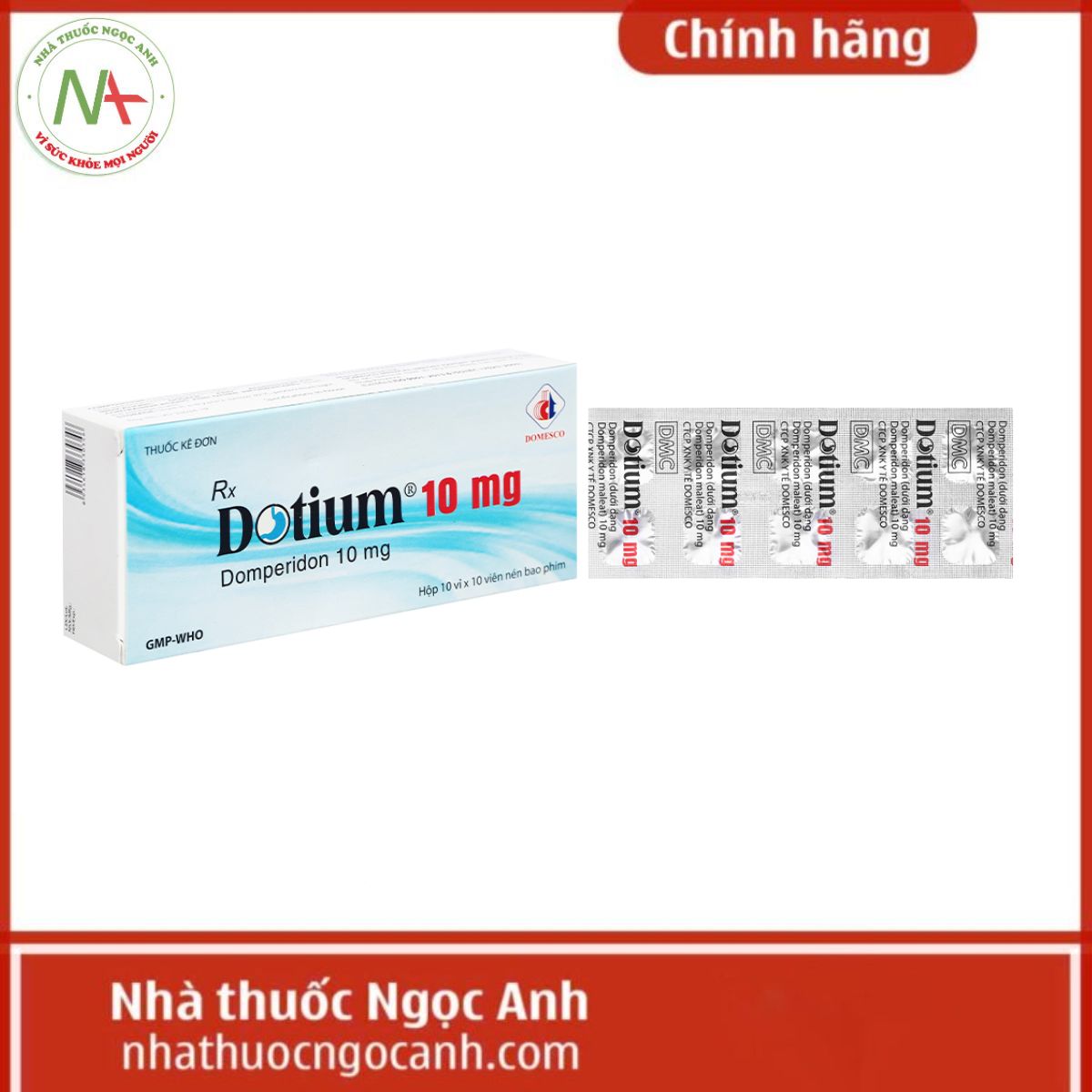 Thuốc Dotium 10mg (Domperidon) là thuốc gì, có tác dụng gì, giá bao nhiêu?