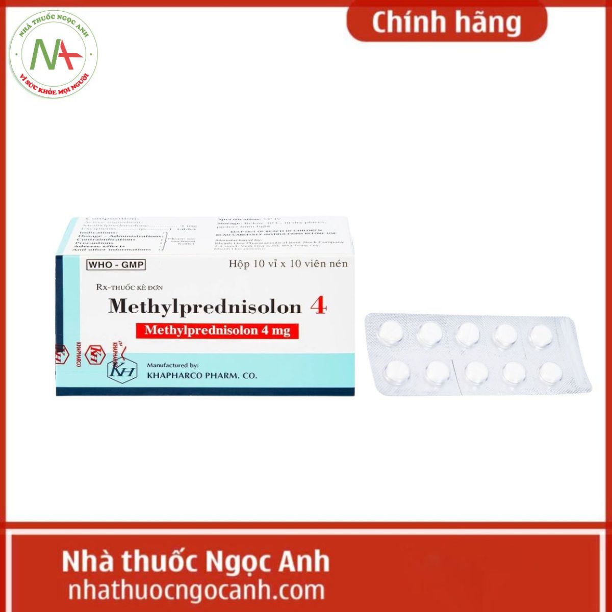 Thuốc Methylprednisolon 4 Khapharco là thuốc gì, có tác dụng gì?