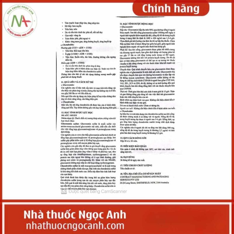 Thuốc Nuflam (Glucosamine, Chondroitin) có tác dụng gì? Mua ở đâu?
