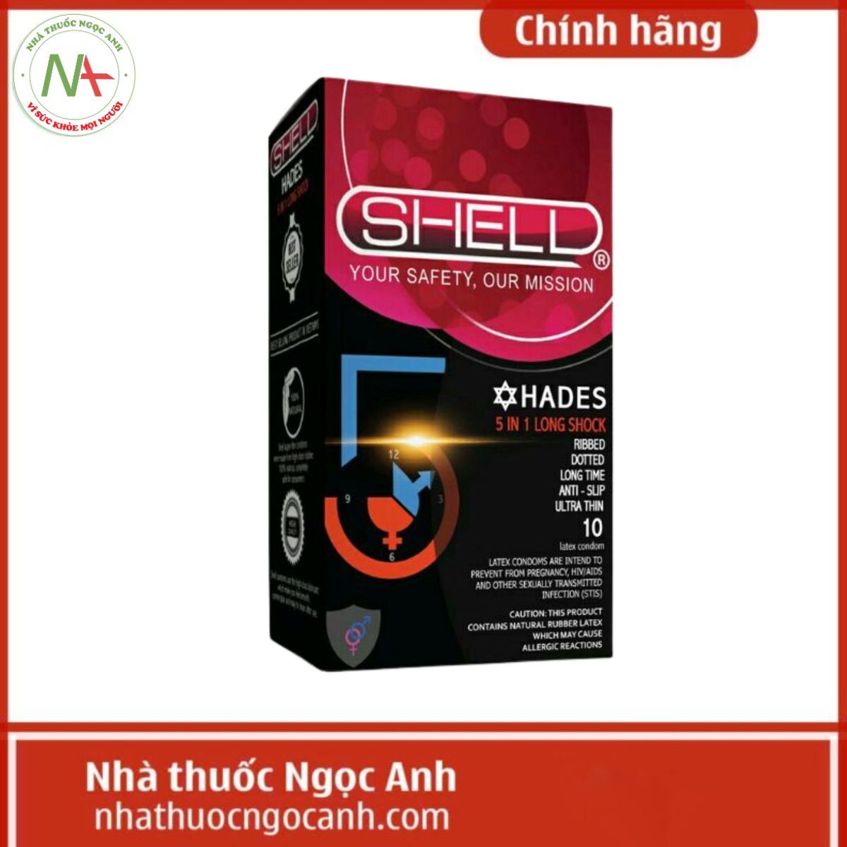 Bao cao su Shell Hades 5 in 1 có tốt không, giá bao nhiêu, mua ở đâu?