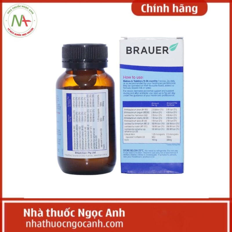 Brauer Baby & Toddler Probiotic Powder có tác dụng gì, có tốt không?