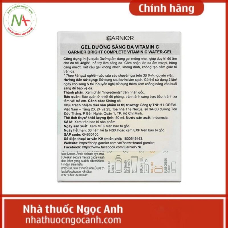 Garnier Bright Complete Vitamin C gel có tác dụng gì, có tốt không?