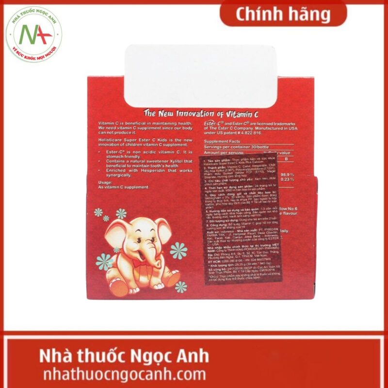 Holisticare Super Ester C Kids có tác dụng gì, có tốt không?