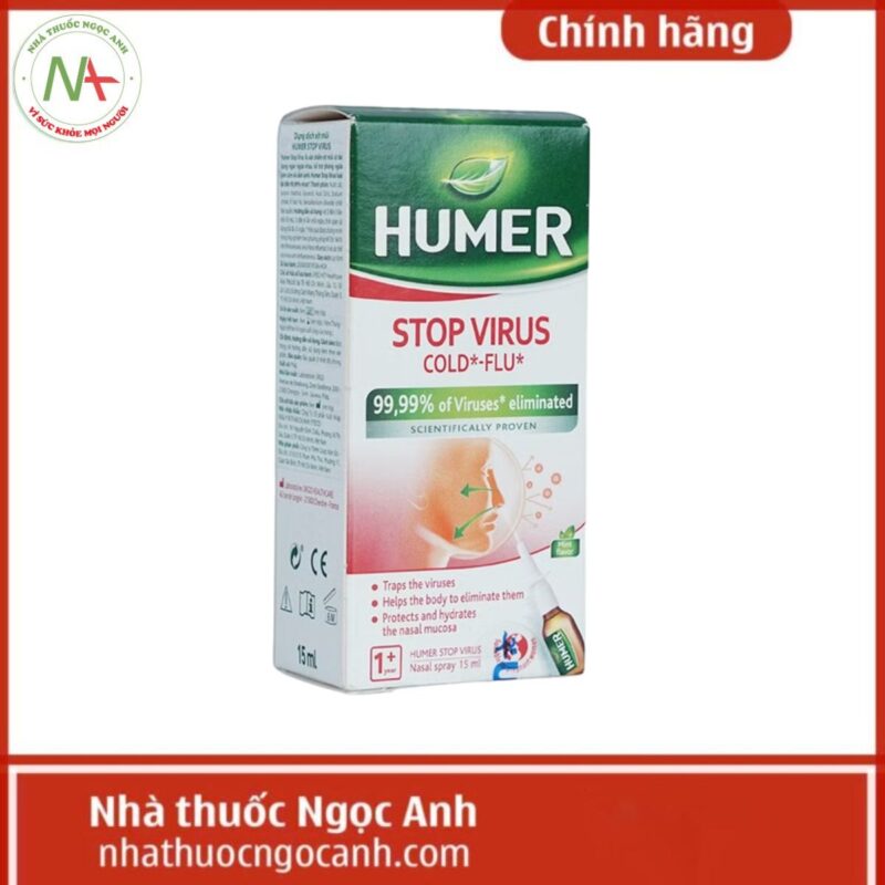 Xịt mũi Humer Stop Virus có tác dụng gì, có tốt không, giá bao nhiêu?