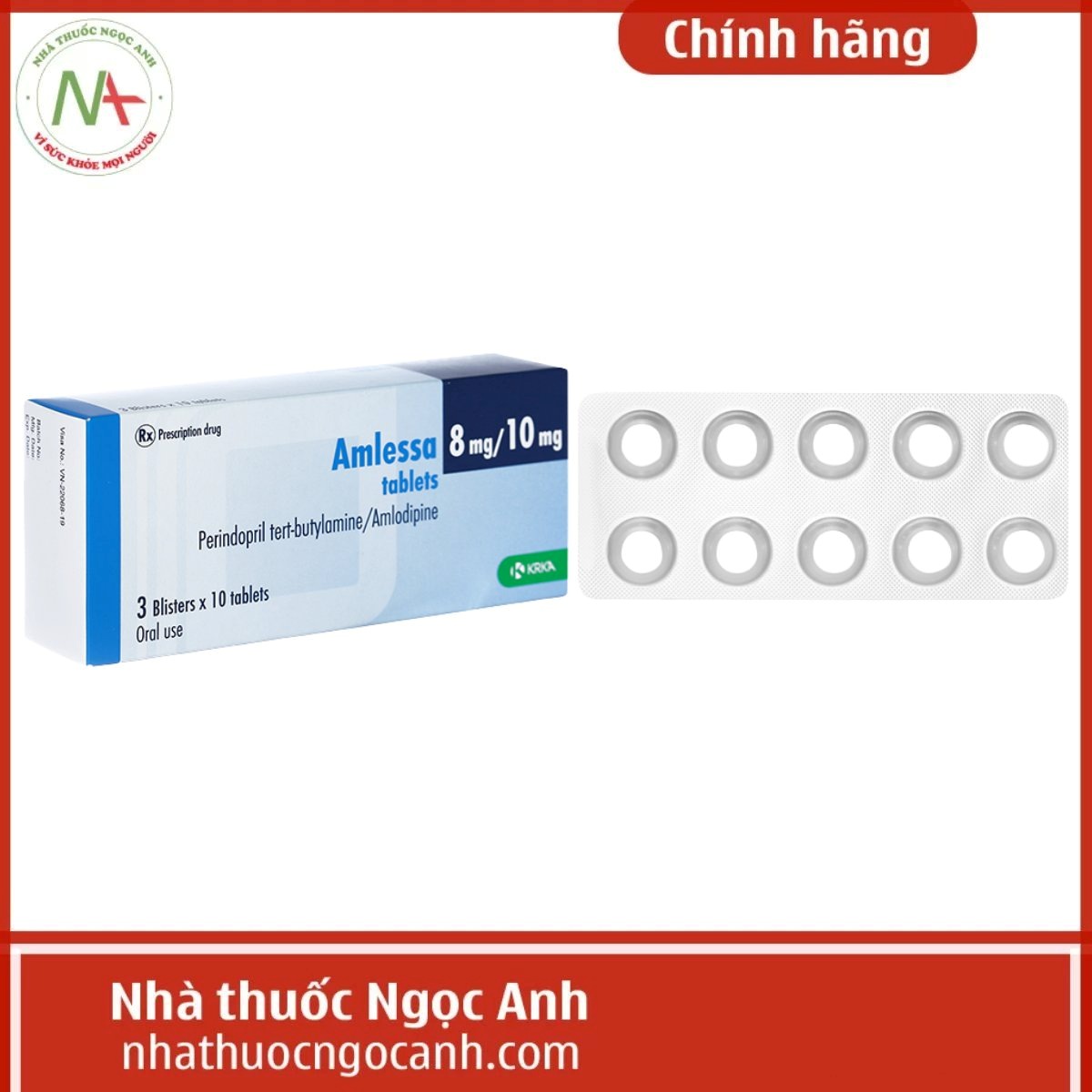Thuốc Amlessa 8mg/10mg Tablets là gì, có tác dụng gì, mua ở đâu?
