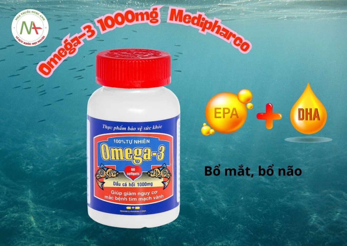 Omega-3 1000mg Medipharco (DHA, EPA) có tác dụng gì, giá bao nhiêu?