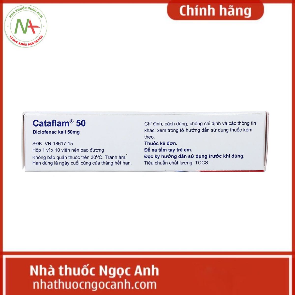 Thuốc Cataflam 50 (Diclofenac) là thuốc gì, có tác dụng gì, giá bao nhiêu?