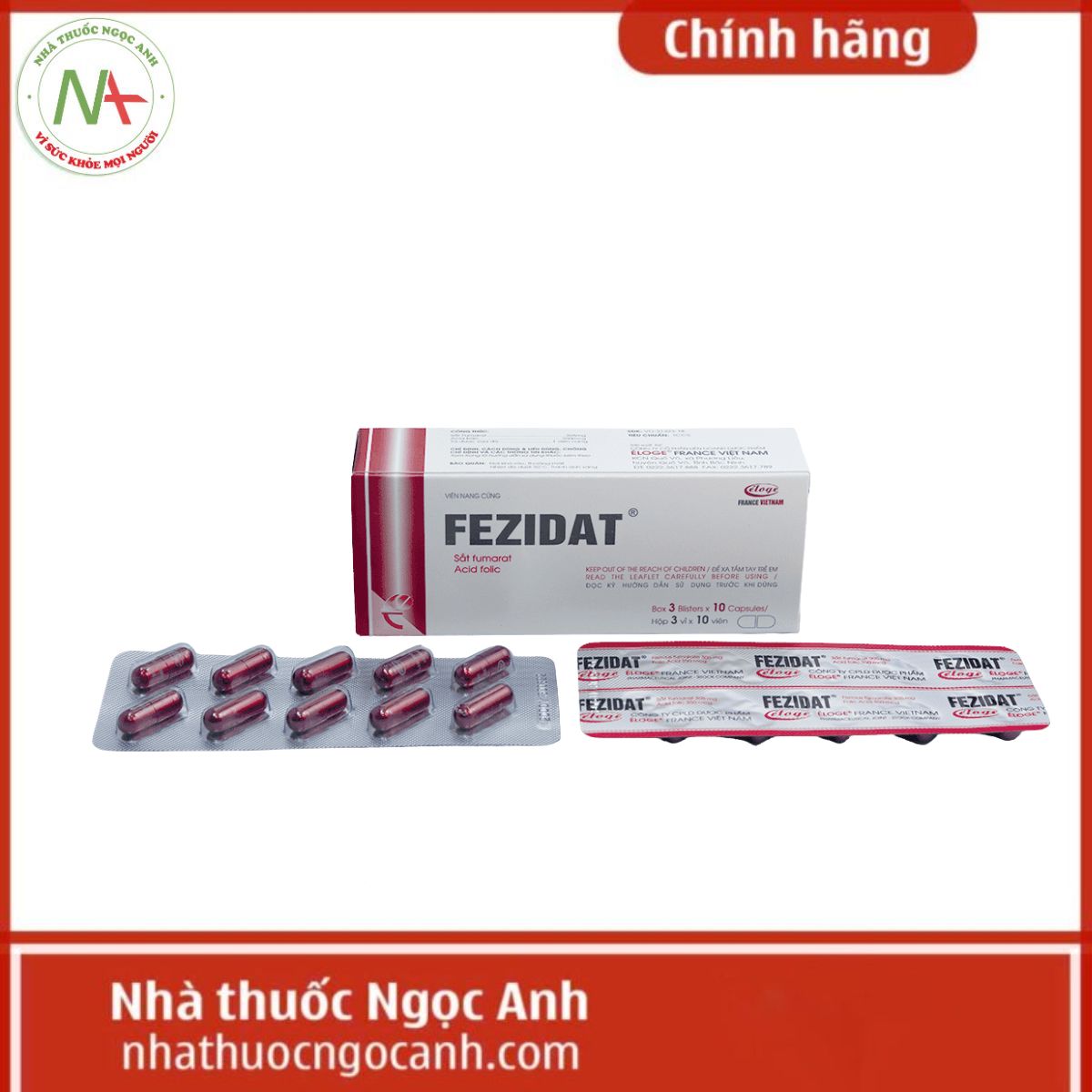 Thuốc Fezidat (Acid folic, Sắt fumarat) có tác dụng gì, giá bao nhiêu?