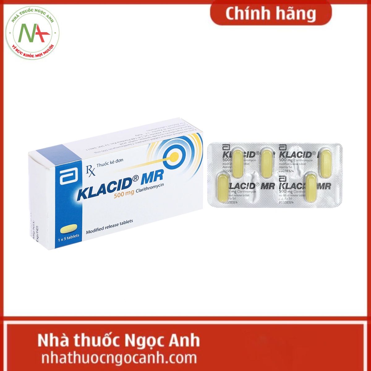 Thuốc Klacid MR 500mg (Clarithromycin) là thuốc gì, có tác dụng gì?