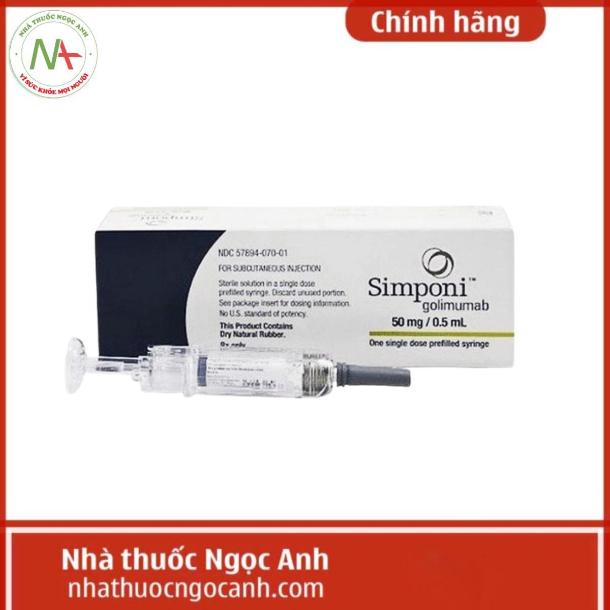 Thuốc Simponi 50mg/0.5ml (Golimumab) là thuốc gì, có tác dụng gì?