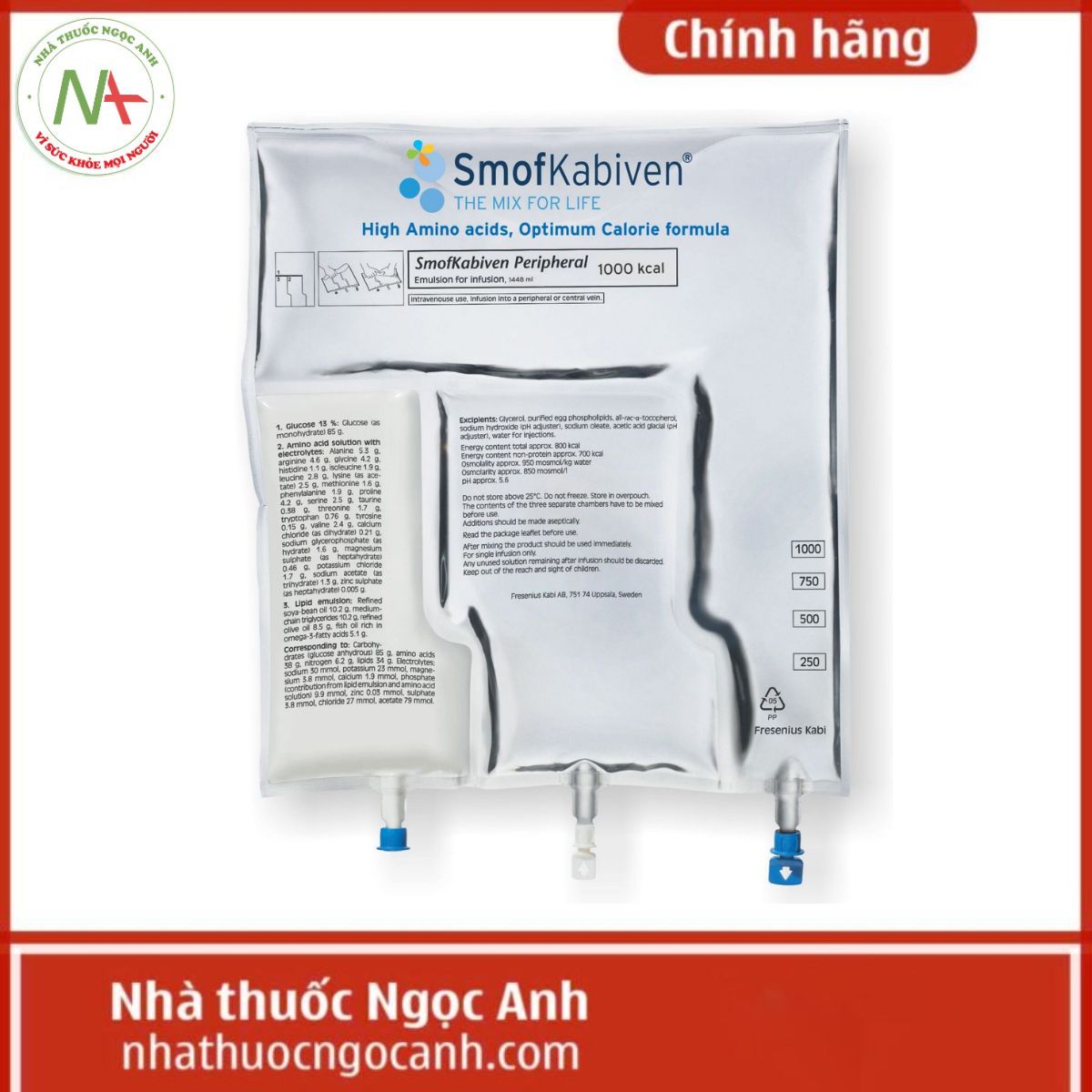 Smofkabiven peripheral có tác dụng gì, giá bao nhiêu, mua ở đâu?