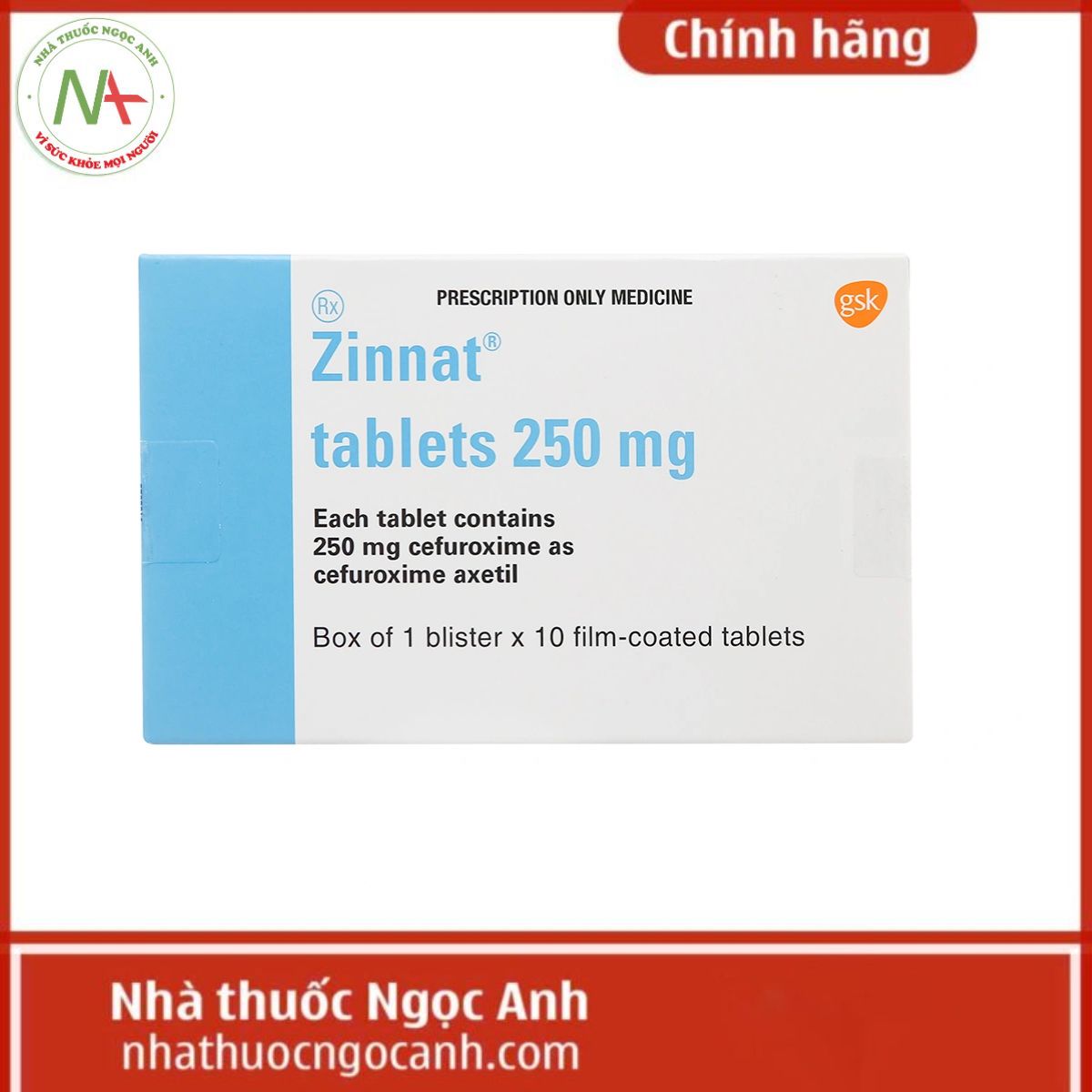 Thuốc Zinnat tablets 250mg (Cefuroxim) là thuốc gì, có tác dụng gì?